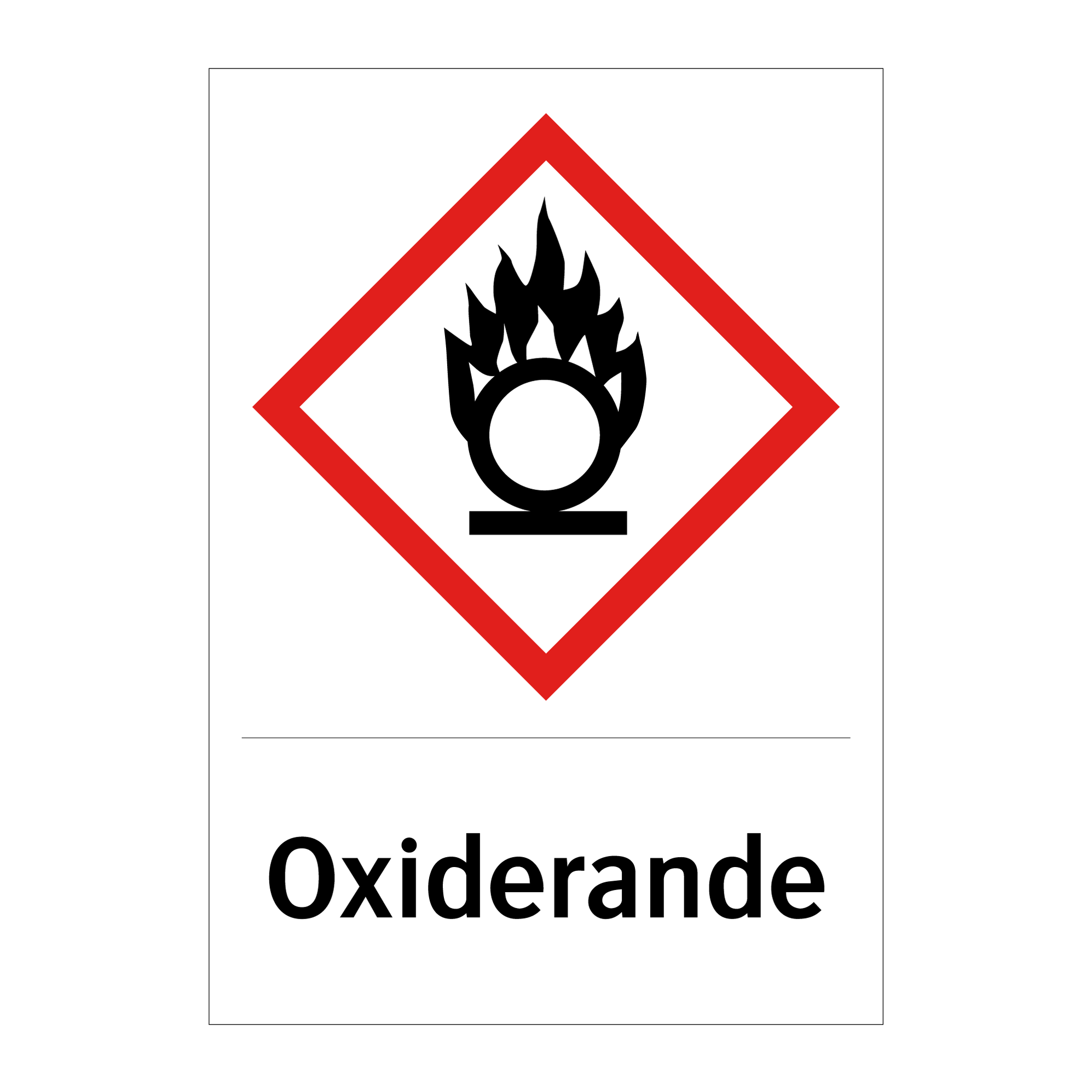 Oxiderande skylt - Kemiska riskskyltar - Skyltcentralen