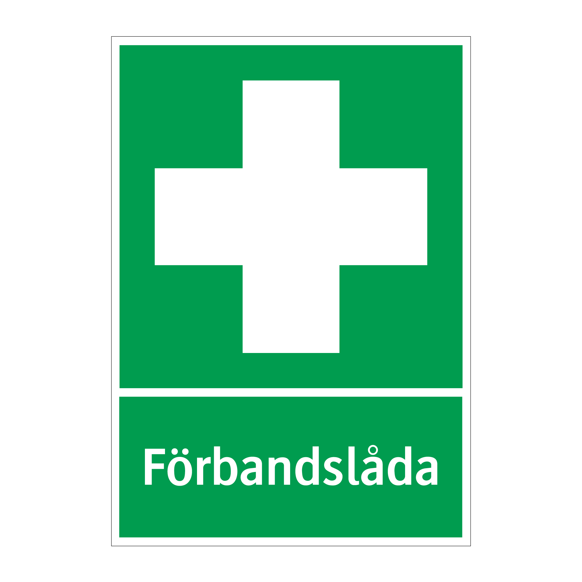 Skylt till förbandslåda - Nödskyltar - Skyltcentralen