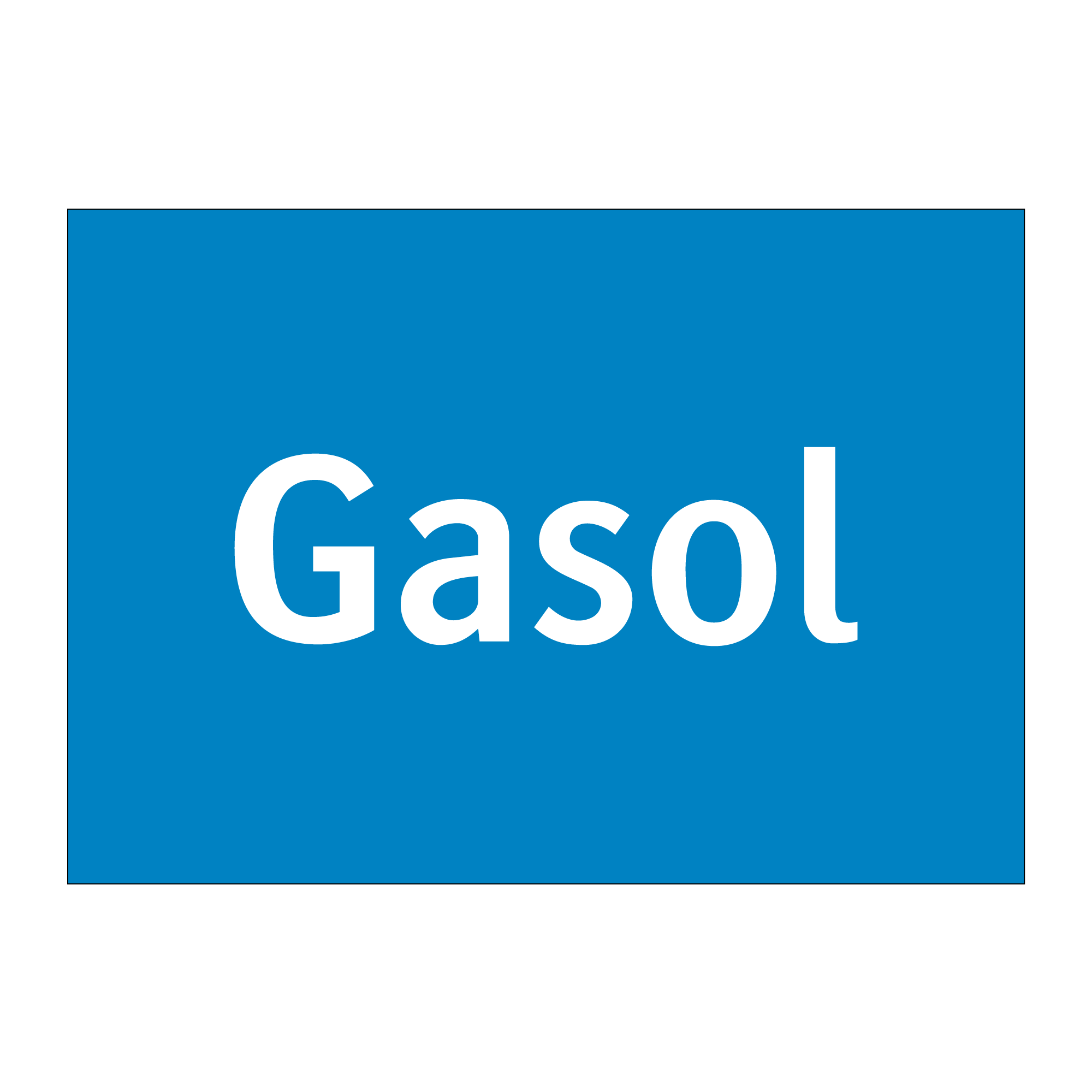 Gasol skylt - Påbudsskyltar - Skyltcentralen