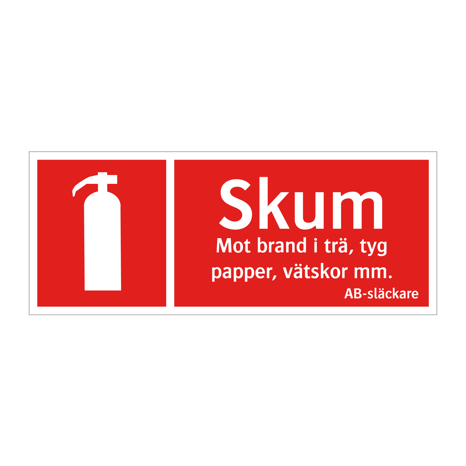 Brandsläckare skylt - skyltar för brandsläckare— Skyltcentralen