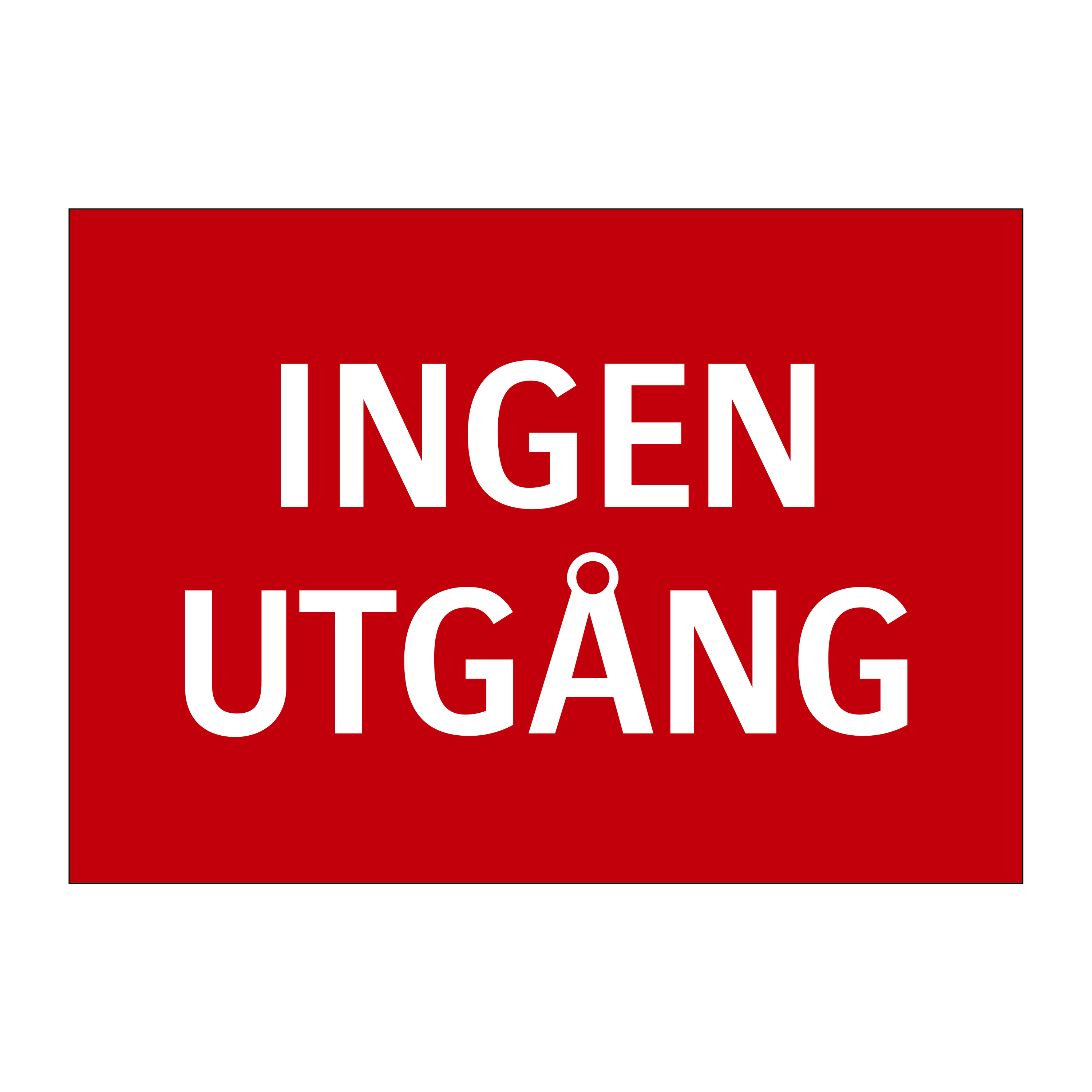 Ingen utgång— Skyltcentralen