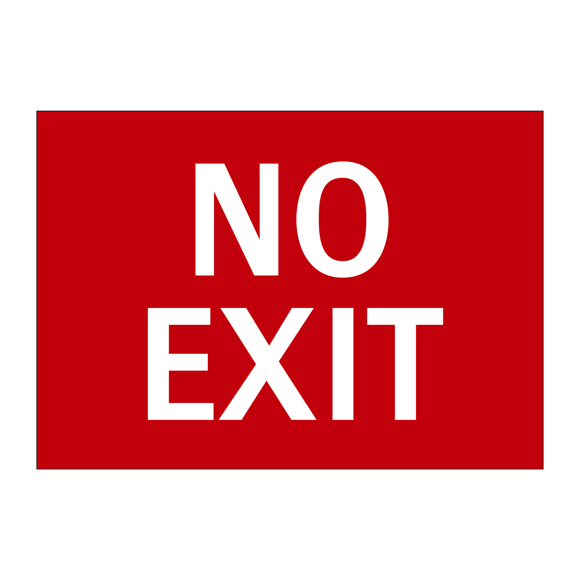No exit— Skyltcentralen