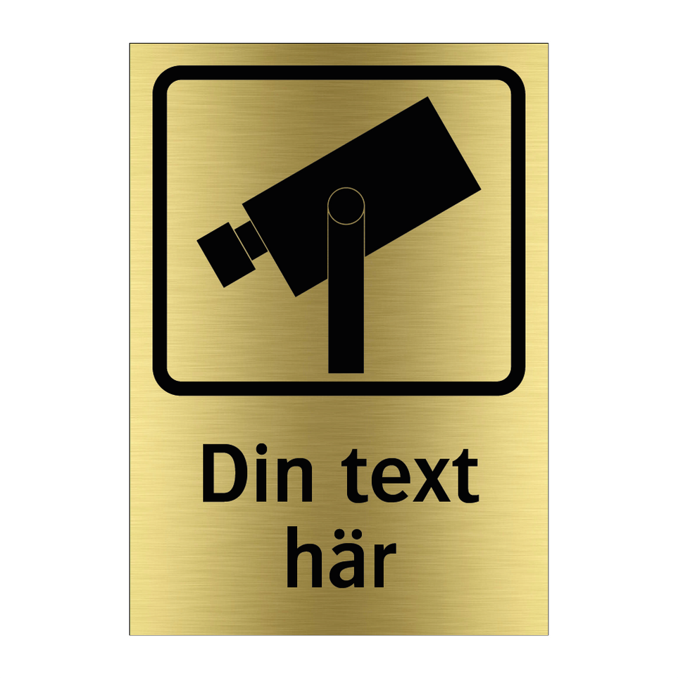 Övervakningsskyltar - Skyltar för kameraövervakning— Skyltcentralen