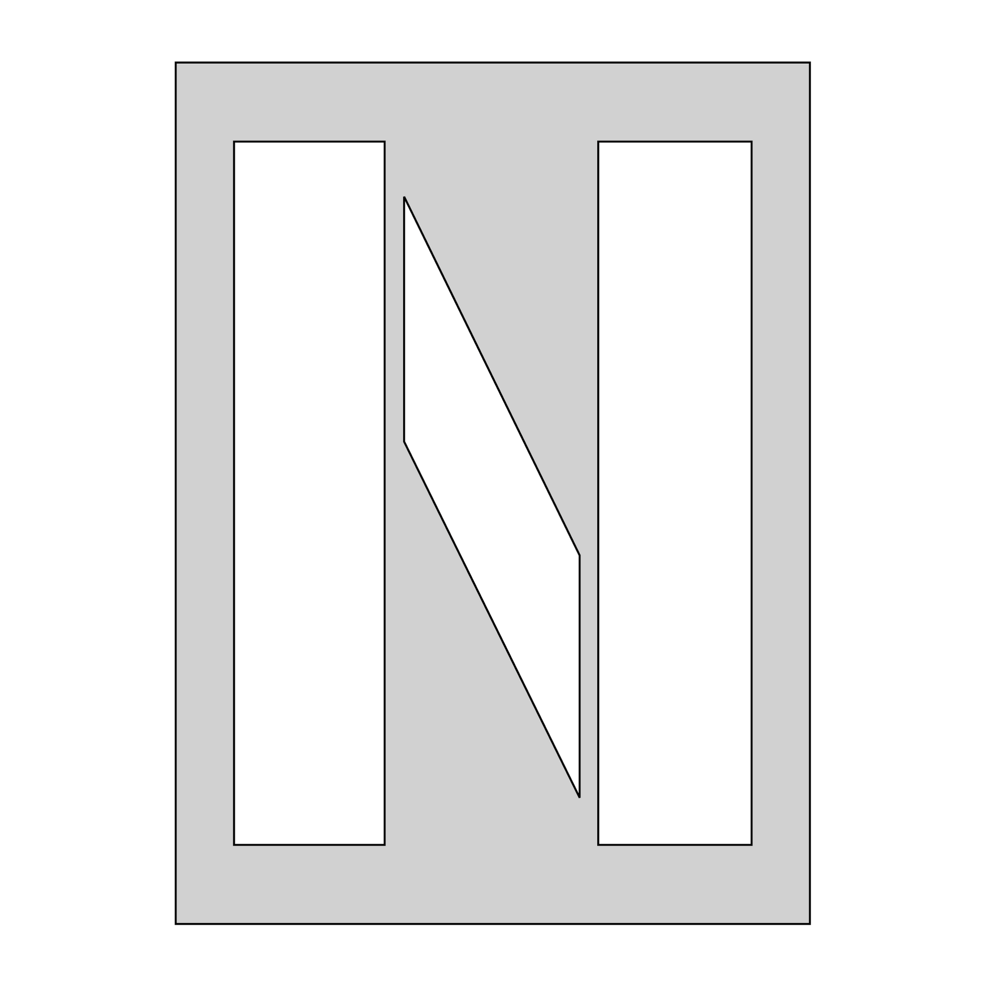 N - Versal schablon— Skyltcentralen
