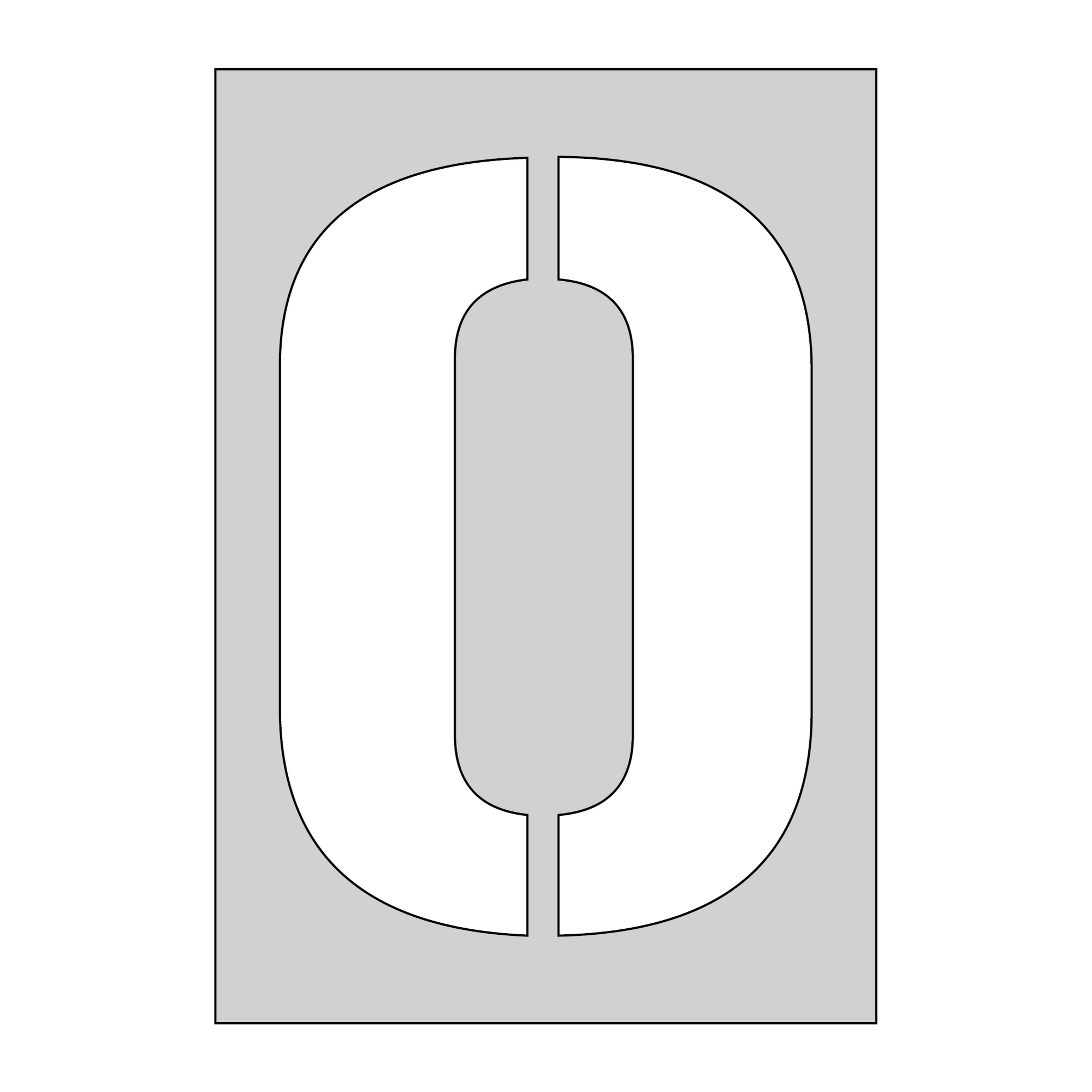 O - Versal schablon— Skyltcentralen