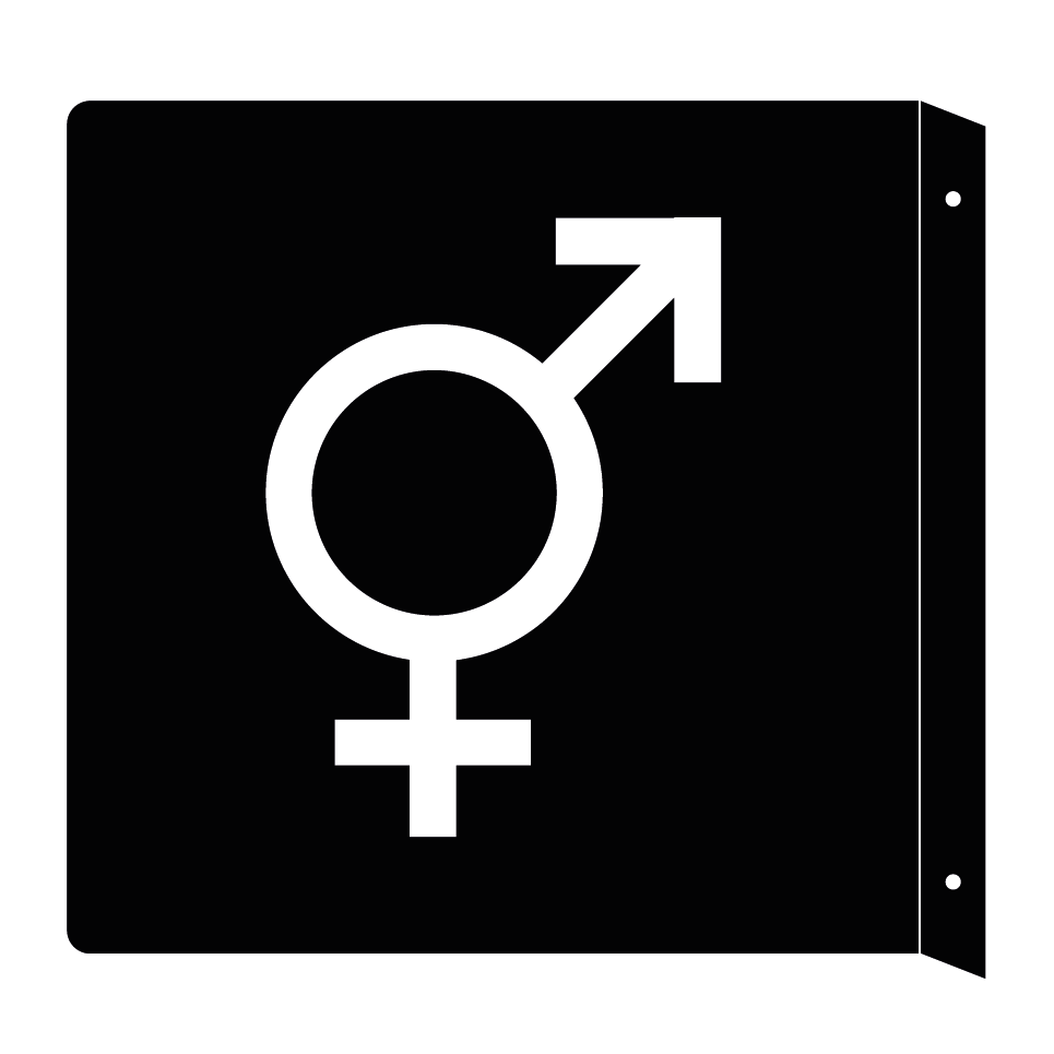 Unisex symbol - Flaggskylt— Skyltcentralen