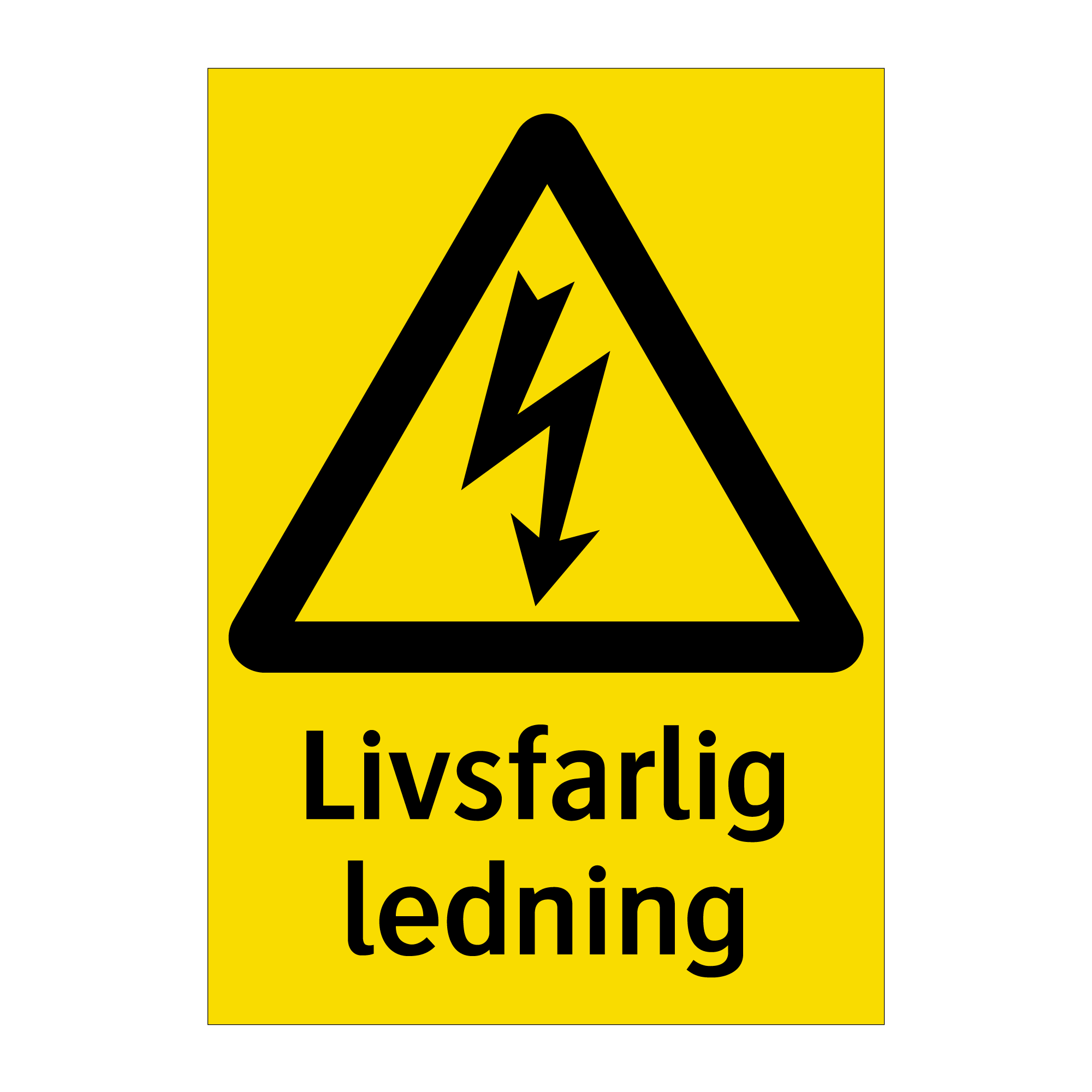 Livsfarlig ledning skylt - Varningsskyltar - Skyltcentralen