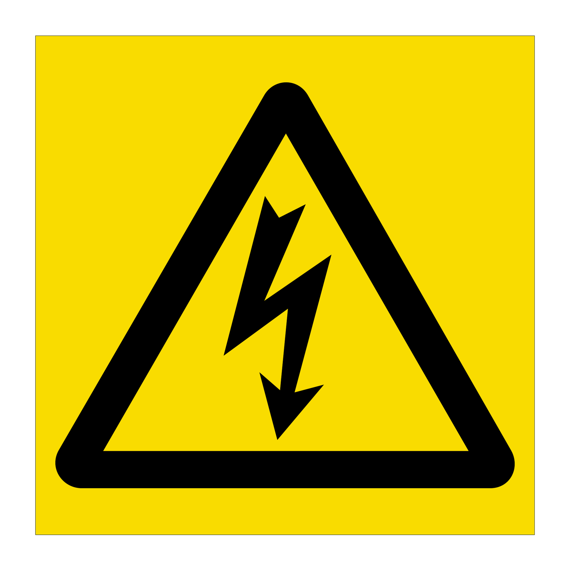 Farlig elektrisk spänning symbol - Varningsskyltar - Skyltcentralen