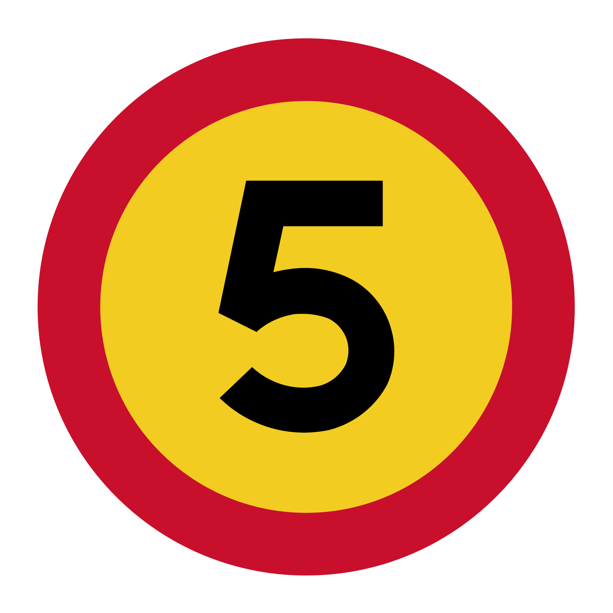 Hastighetsbegränsning 5 km/h— Skyltcentralen