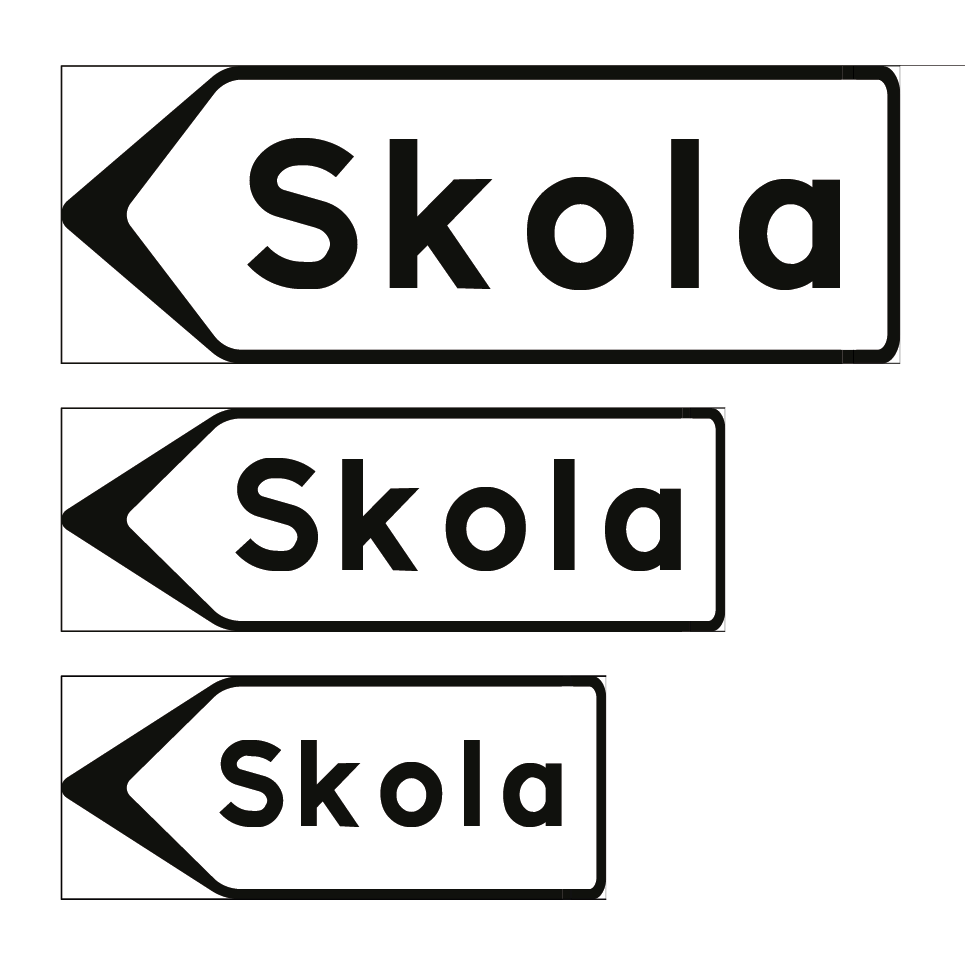 F5-4 Vägvisare inrättning: Skola— Skyltcentralen
