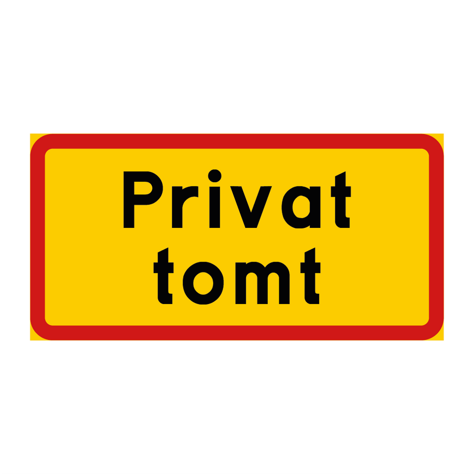Privat tomt— Skyltcentralen